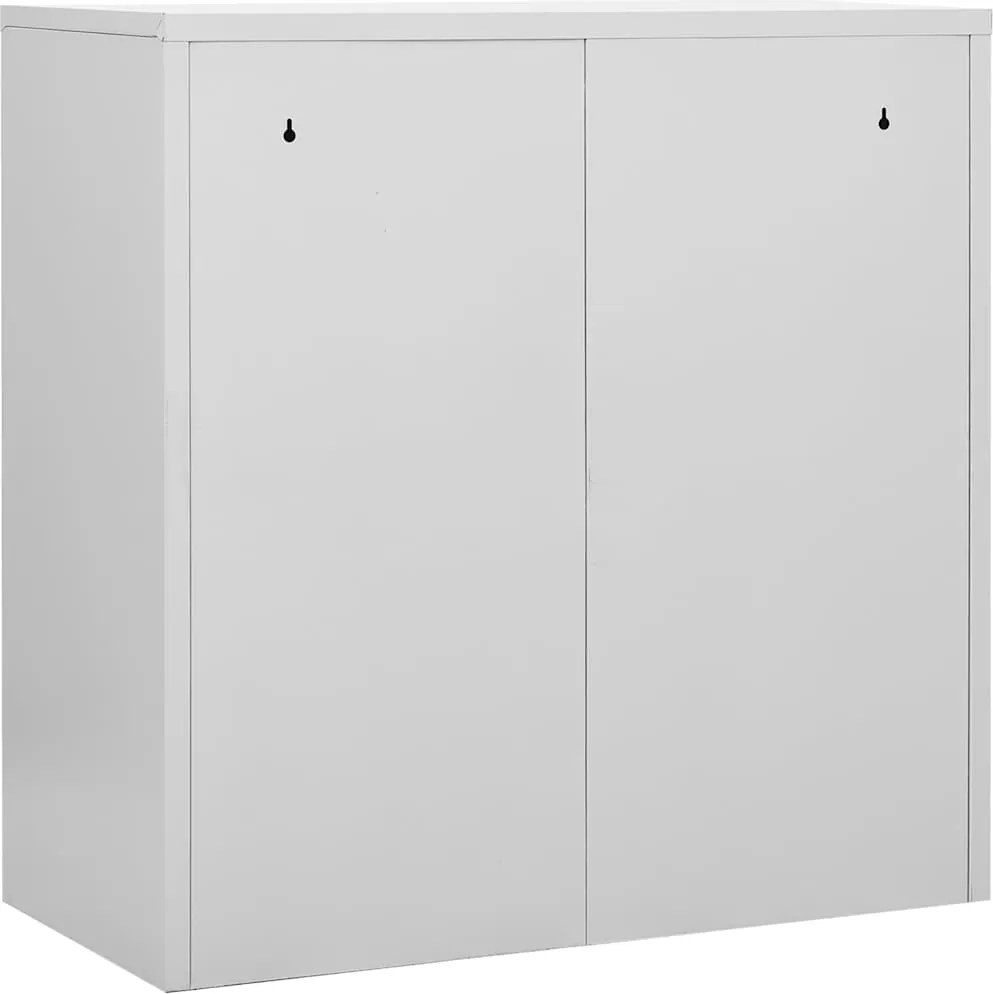 Uzamykatelné skříně 2 ks světle šedé a červené 90x45x92,5 cm 3095233