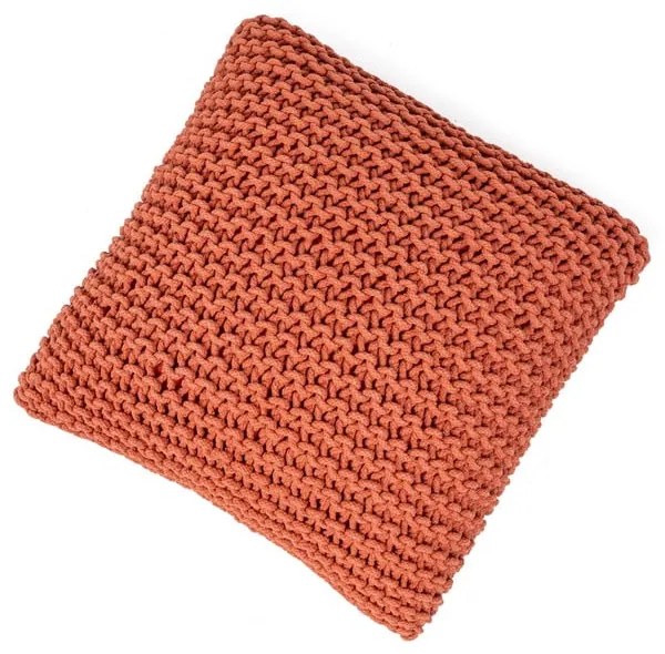 Cihlově červený polštářový puf Bonami Essentials Knit