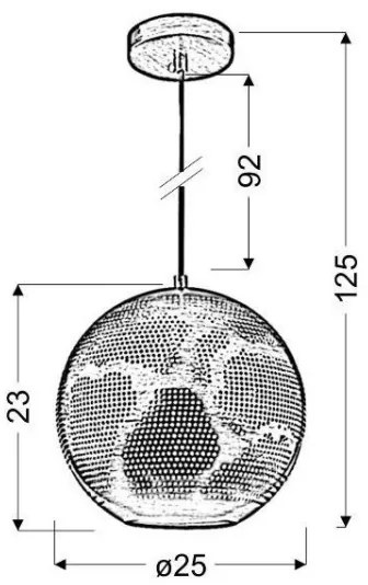 Lustr na lanku SFINKS 1xE27/60W/230V