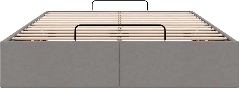 Osmanský rám postele bez matrací taupe 120x200 cm textil 3310872