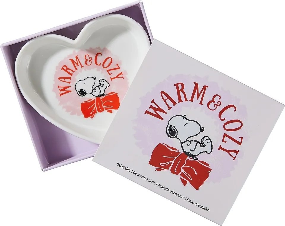 PEANUTS Talířek na šperky srdce "Warm & Cozy" 10 cm