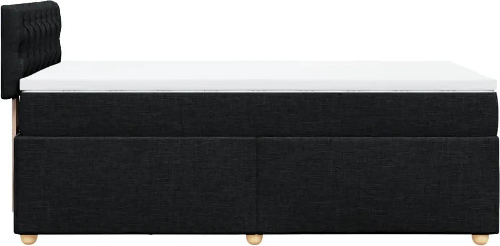 Box spring postel s matrací černá 90x200 cm textil 3286572