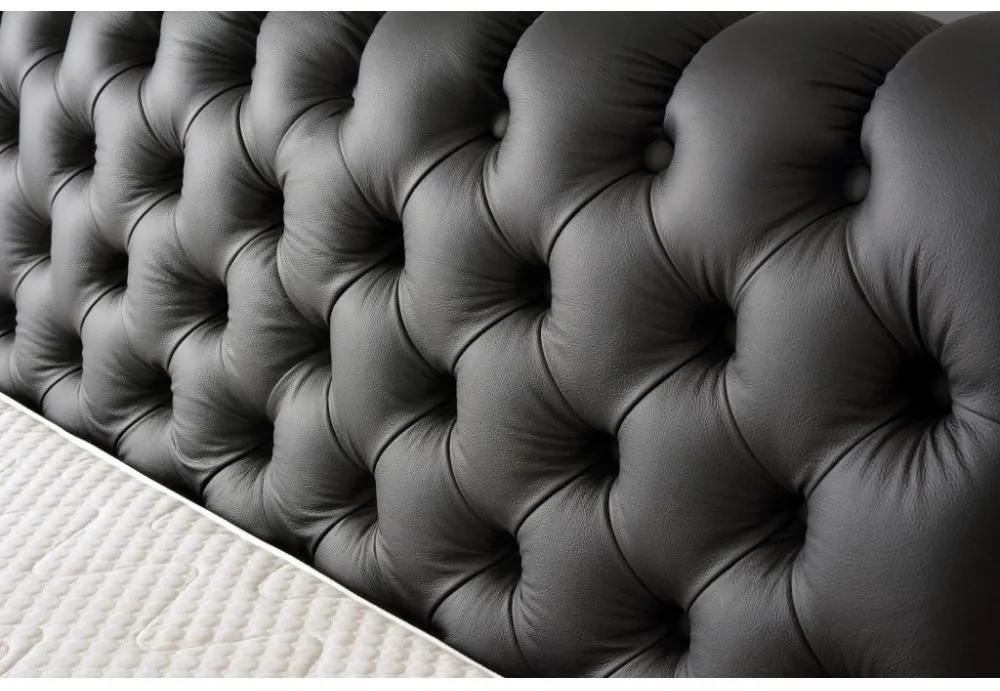 Elegantní čalouněná postel TAMPA 100 160x200 cm Ficelle 4