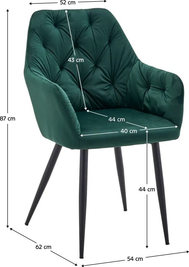 Kondela Designové křeslo, tmavě zelená Velvet látka, VERIO NEW