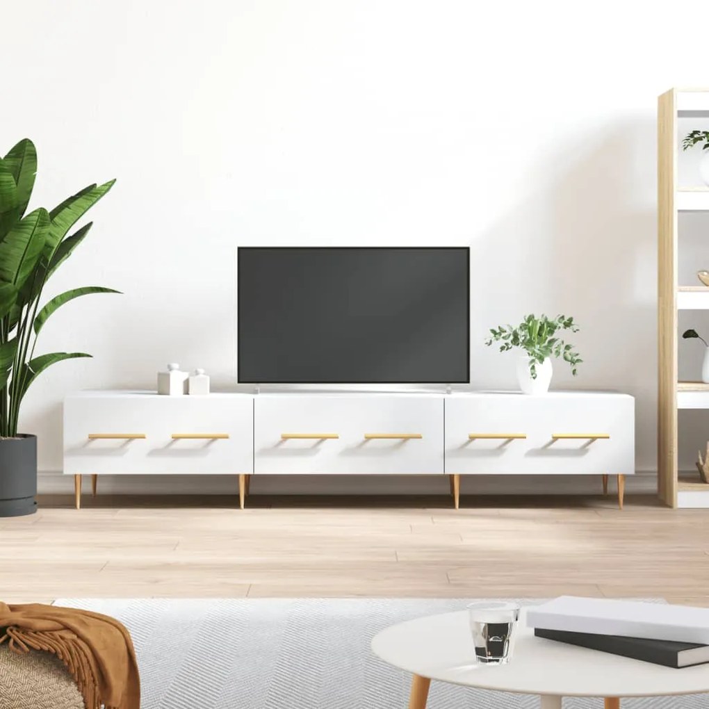 TV skříňka bílá 150 x 36 x 30 cm kompozitní dřevo