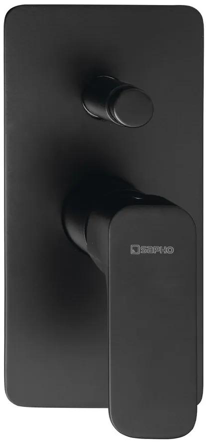 Sapho Sapho SPY podomítková sprchová baterie, 2 výstupy, černá mat