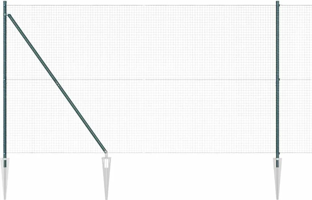 Svařované drátěné ploty s hroty 25 x 1,5 m Ocel potažená PVC 3352095