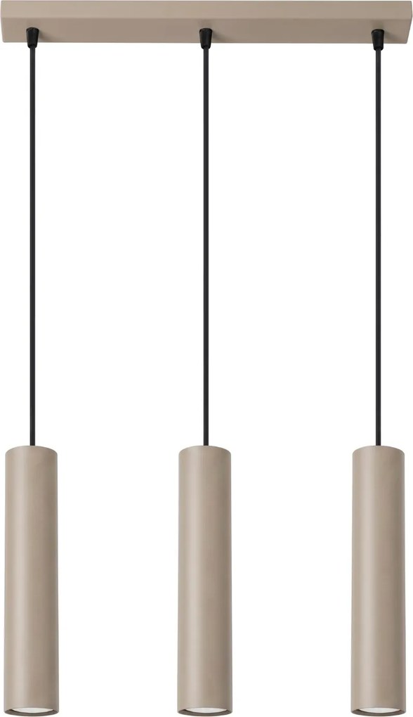 Sollux Lighting Závěsné svítidlo LAGOS 3L taupe