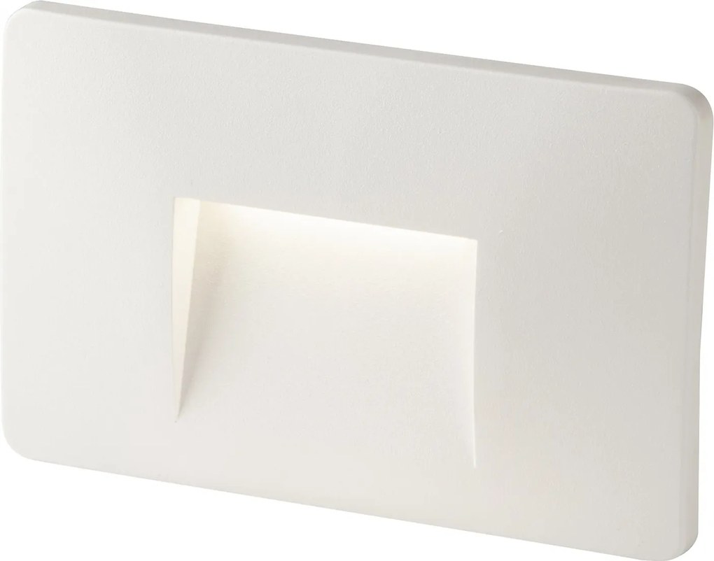 FAN INC-BREEN-503 BCO Zápustné venkovní svítidlo LED Breen, bílá, hliník/sklo, 3 W, 290 lm, 4000 K, IP65, 13 x 1 x 8,5 cm - FANEUROPE