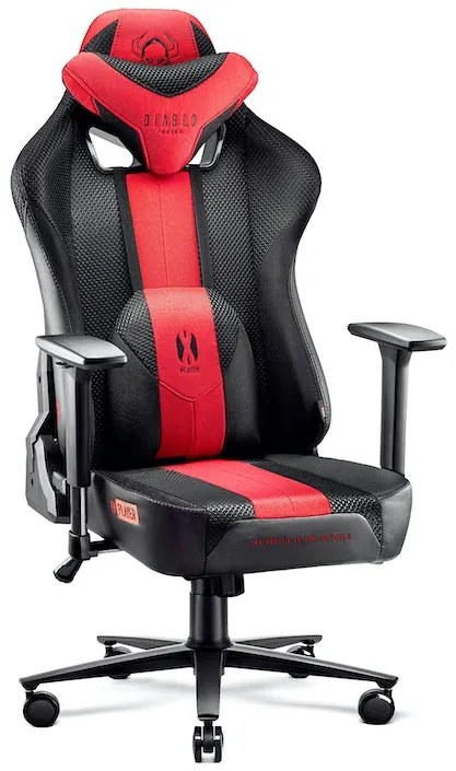 Látková herní židle Diablo X-Player 2.0 Normal Size: karmínovo-antracitová Diablochairs