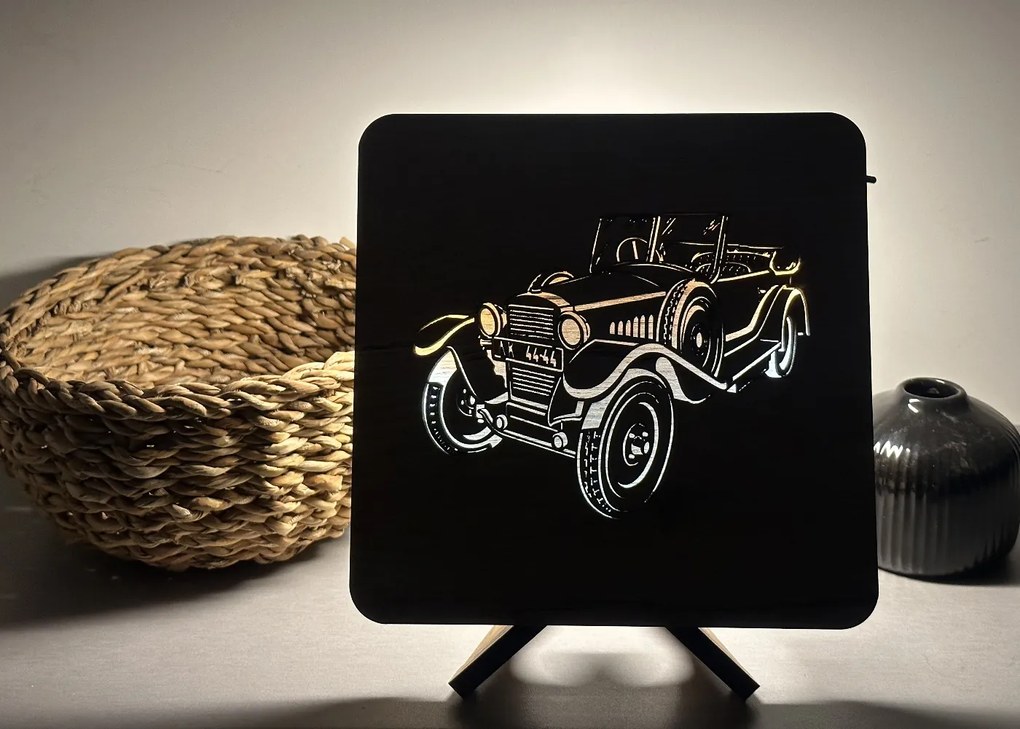 Li-Go "Veterán" lampa 19x19cm provedení povrchu: dub světlý