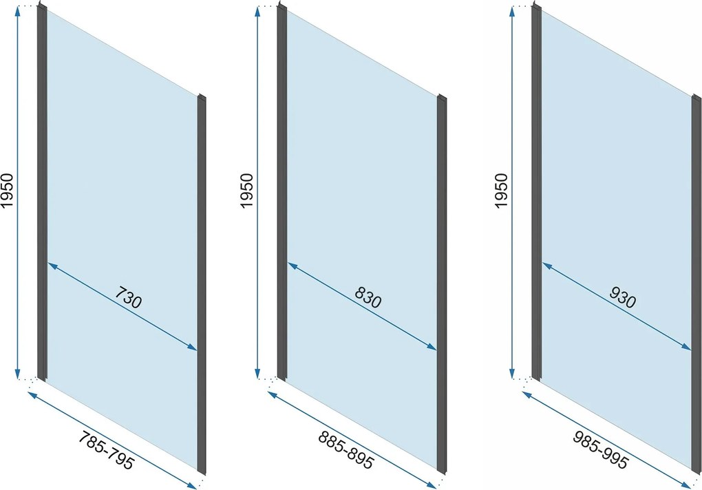 Rea, Sprchová kabina REA Rapid Slide Chrome, KPL-09101