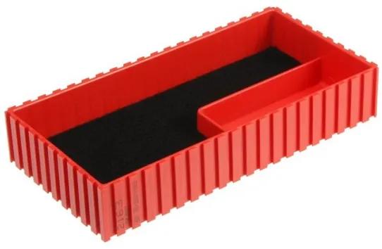 Plastová krabička na mikrometr 35-200x100 mm, červená