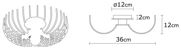 Stropní svítidlo ASPENDOS 1xE27/40W/230V