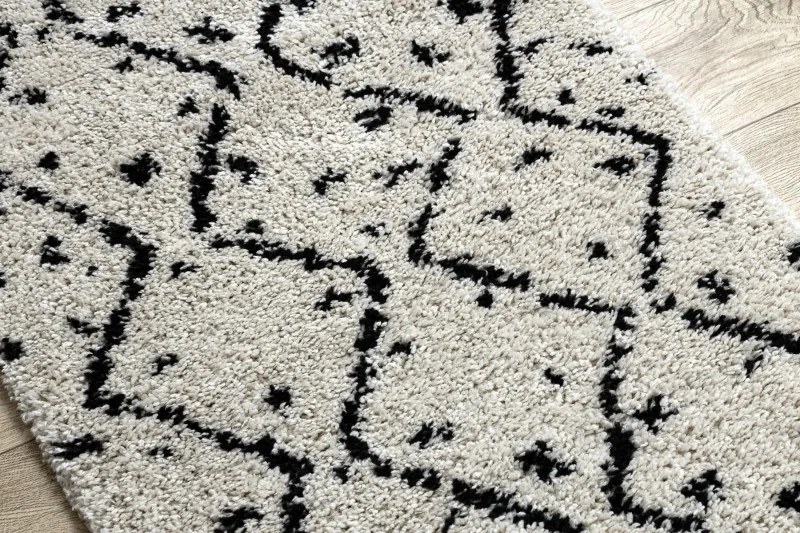 Dywany Łuszczów, Běhoun Berber Tetuan B751 cream, 80x250, bílá, obývací pokoj