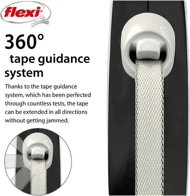 Flexi Comfort S pásek 5m černé / Vodítko