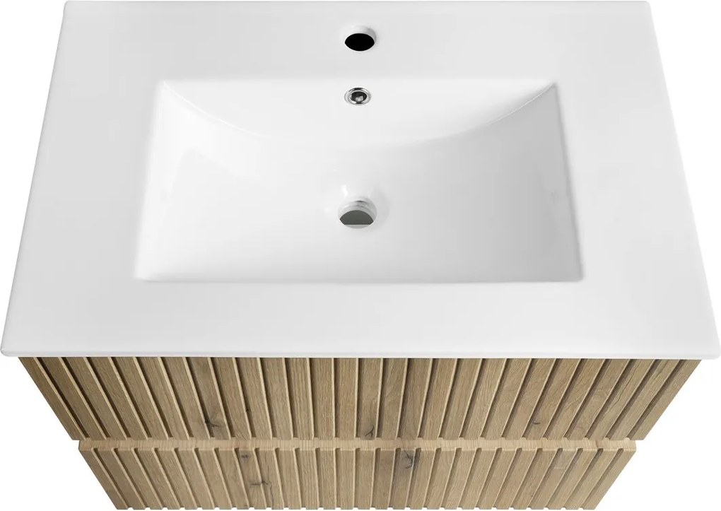 Aqualine Aqualine, PANEDA STRIP umyvadlová skříňka 69,5x55x45,2cm, dub emporio, PN370