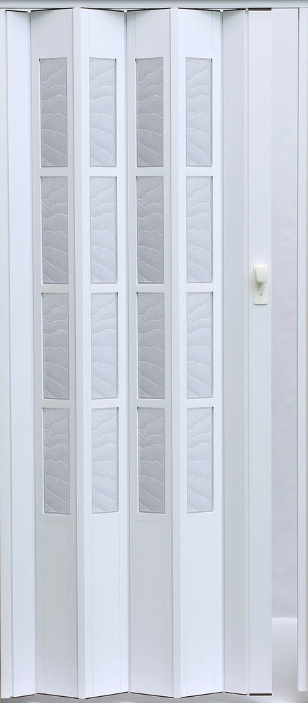 VIVALDI Shrnovací dveře Crystalline Glass 80cm,Bíla