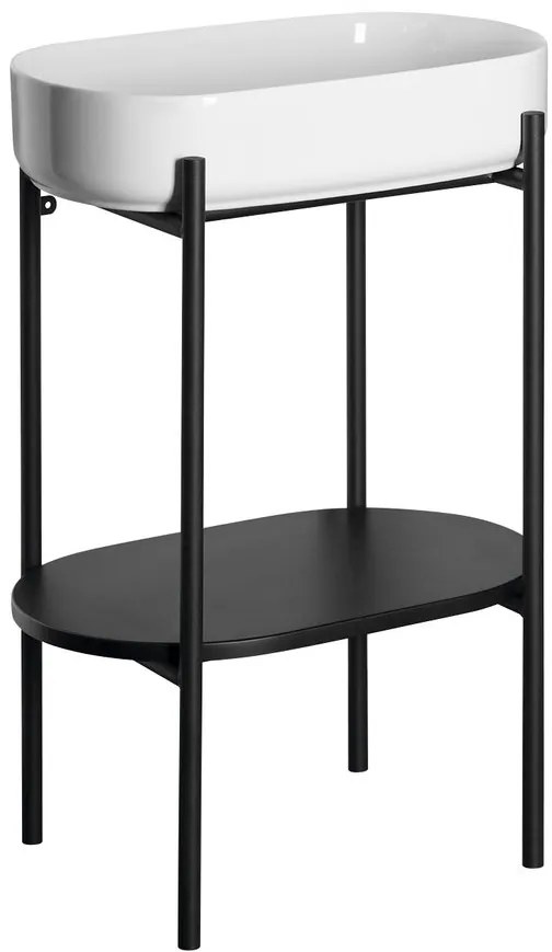 Sapho Sapho, PUNO podstavec s umyvadlem 550x860x360mm, černá, SKA570-2-01