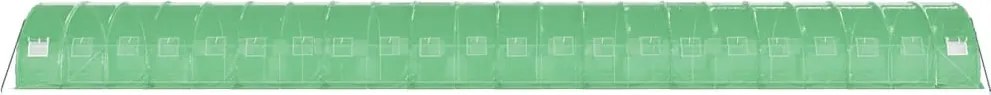 Skleník s ocelovým rámem zelený 66 m² 22 x 3 x 2 m 3188048