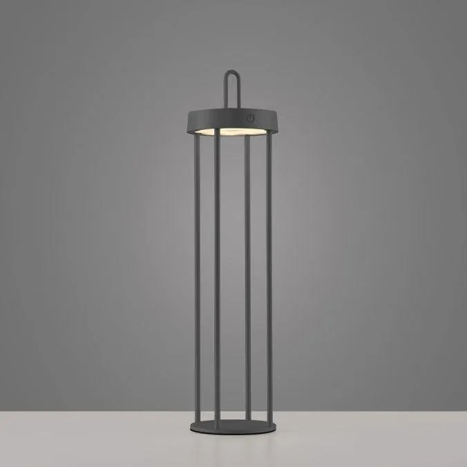 LD 19301-18 ANSELM LED stolní lampa na baterie černá 50cm dotykový stmívač IP44 zahradní svítidlo 2700K - JUST LIGHT