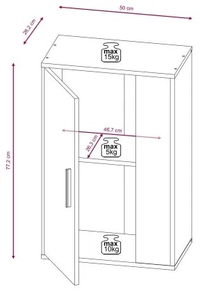 Obývací stěna BRICK hnědá/černá