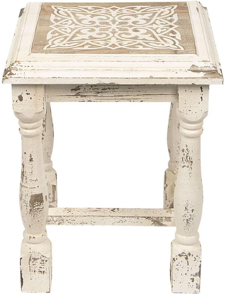 Dřevěná stolička vintage patina 39 x 39 x 50 cm CLAYRE & EEF | BIANO