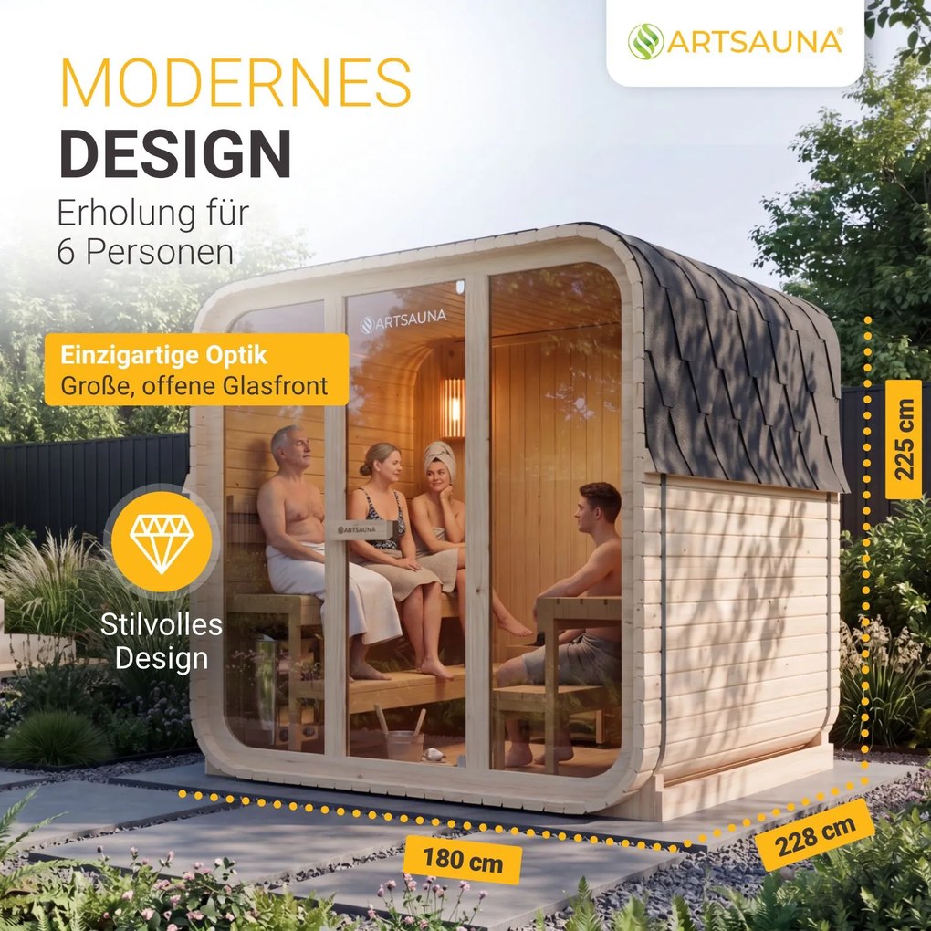 Artsauna Venkovní sauna Cube Fjora L