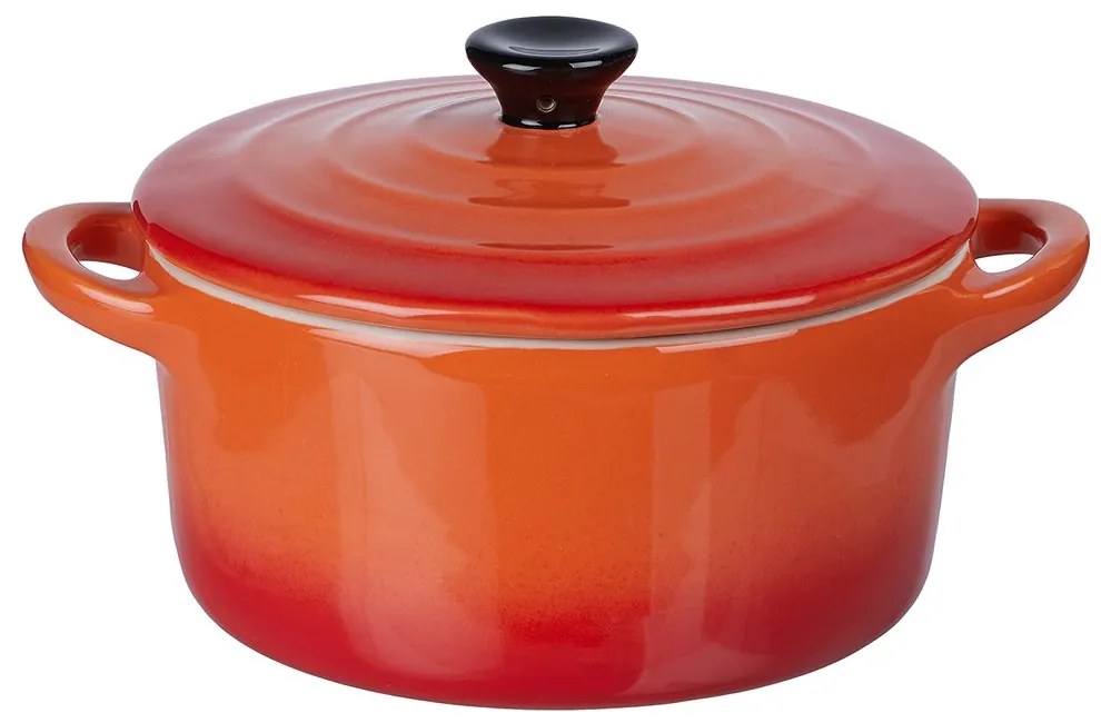 C'EST SI BON Zapékací miska s pokličkou kulatá 600 ml - oranžová