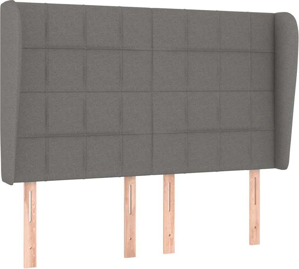 Box spring postel s matrací tmavě šedá 140x200 cm textil 3127966