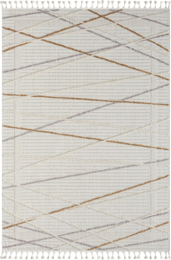My Flair, Kusový koberec Luana 1 creme, 200x290, bílá, chodba / předsíň