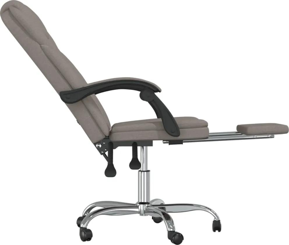 vidaXL Polohovací kancelářská židle textil [349693] Barva: Hnědá