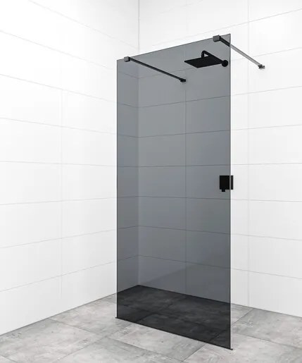 Sprchová zástěna Walk-in 120 cm SAT v barvě profilu černá SATBWI120KSZAVC
