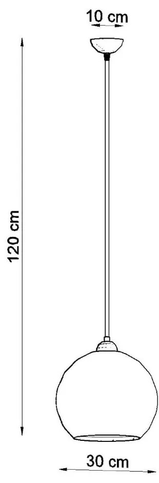 Zelené závěsné svítidlo se skleněným stínidlem ø 30 cm Bilbao – Sollux