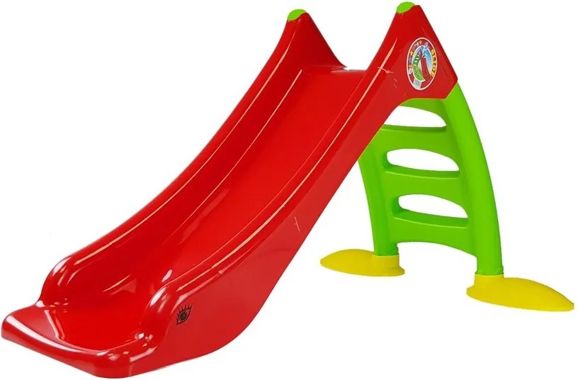 Dorex Zahradní skluzavka pro děti s 3stupňovým žebříkem, červená, 130 cm, 424
