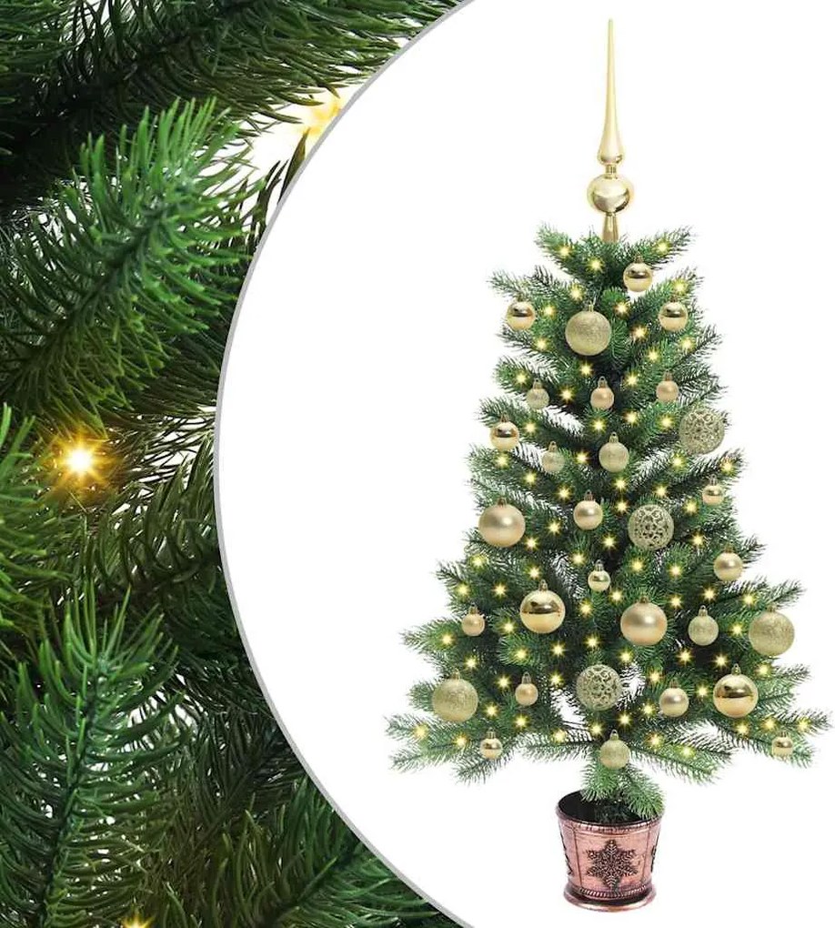 Vánoční stromeček s 150 LED diodami s stojanem Zelená 90 cm PE 3396304
