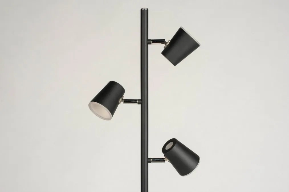 Stojací designová LED lampa se stmívačem Ferranta Black