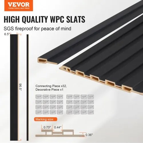 dřevěné lamelové akustické panely 8 KS 243,8 × 15,2 – WPCBTQBYGHL9EARN5V0