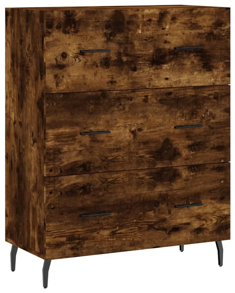 Skříň highboard kouřový dub 69,5 x 34 x 180 cm kompozitní dřevo,  3189402