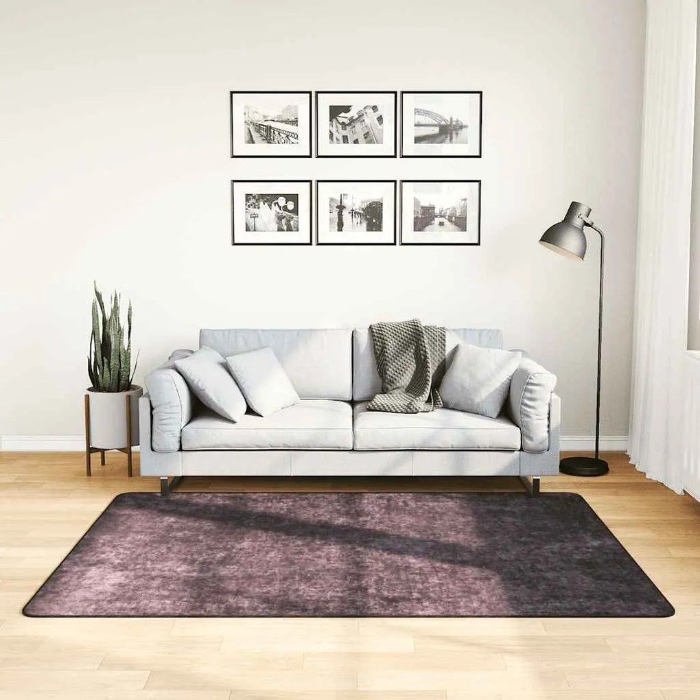 Koberec pratelný 120 x 180 cm antracitový 337954