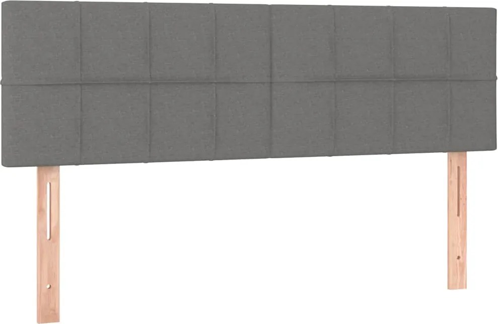 Box spring postel s matrací tmavě šedý 140 x 190 cm textil 3140050