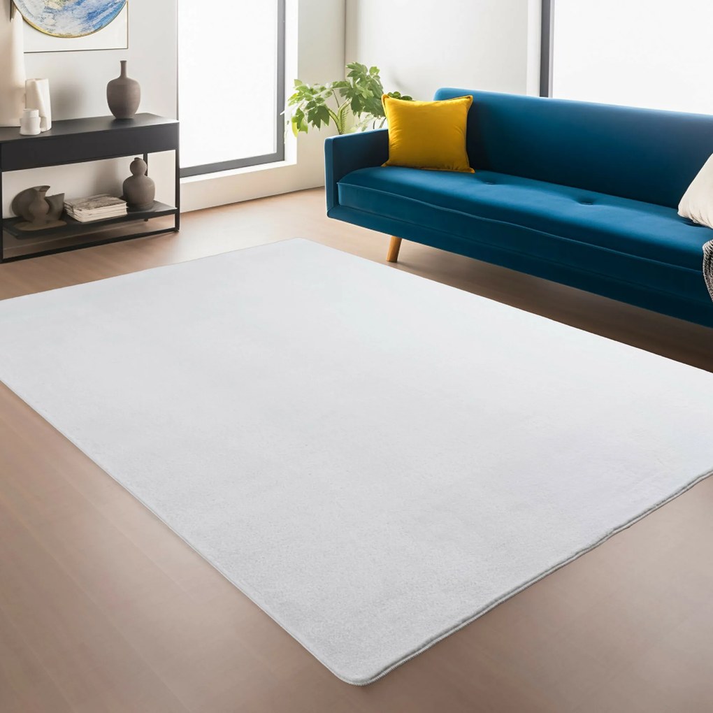 Ayyildiz, Kusový koberec Joy 1400 white, 140x200, bílá, chodba / předsíň