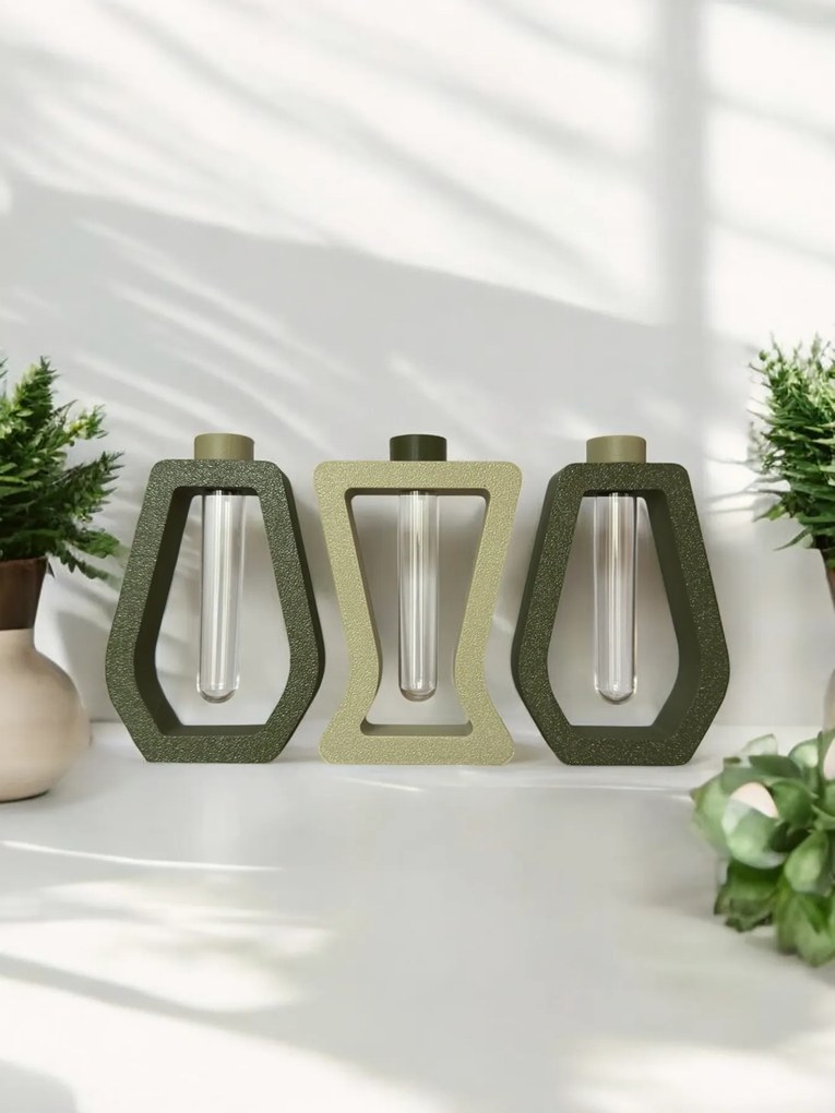 Plantbee Set váz na množení rostlin Vesea malá mechová zelená + olivová