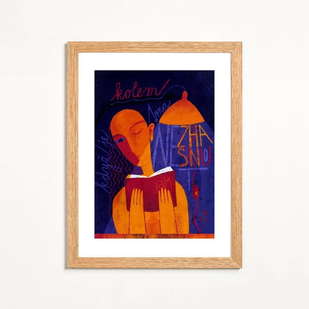 Magda Andresová | Nezhasnout Rám: Bílý, Velikost: 70 x 50 cm