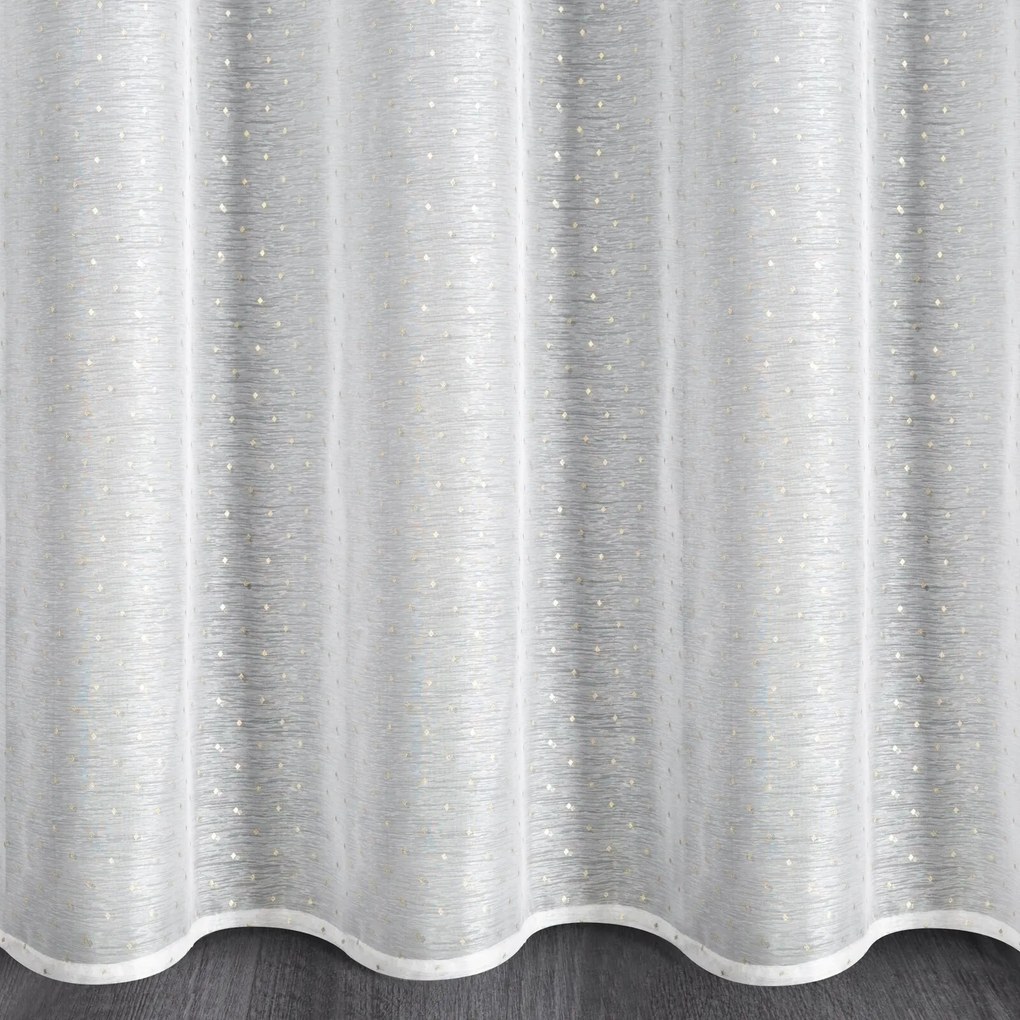 ZÁCLONA NA KROUŽCÍCH SIBEL 300 CM X 250 CM CM BÍLÁ