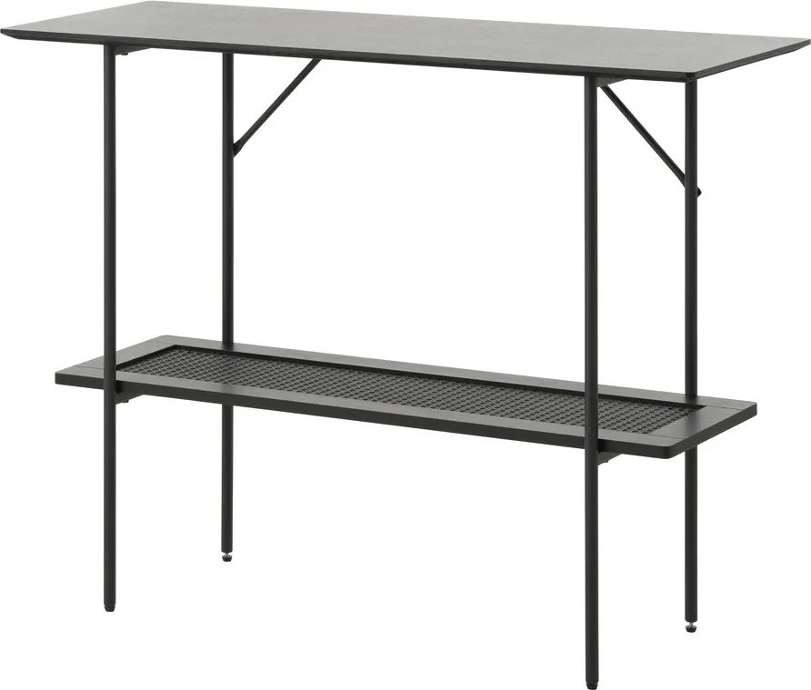 Černý konzolový stolek 37x100 cm Pensacola – Unique Furniture