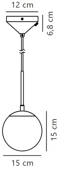 Nordlux - Lustr na lanku GRANT 1xE14/15W/230V pr. 15 cm