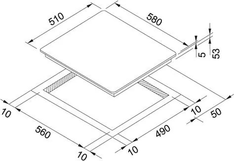 Franke Indukčná doska FH 604-1E 4I T PWL