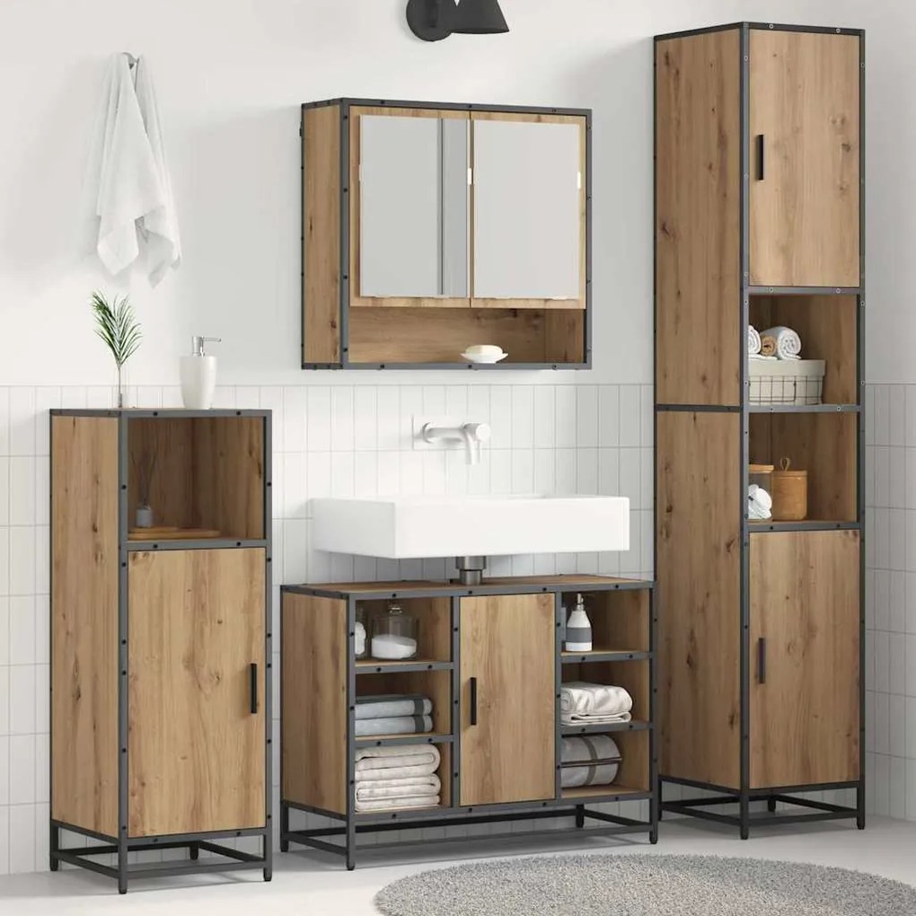 Sada koupelnového nábytku 3 ks Artisanový dub 3402481