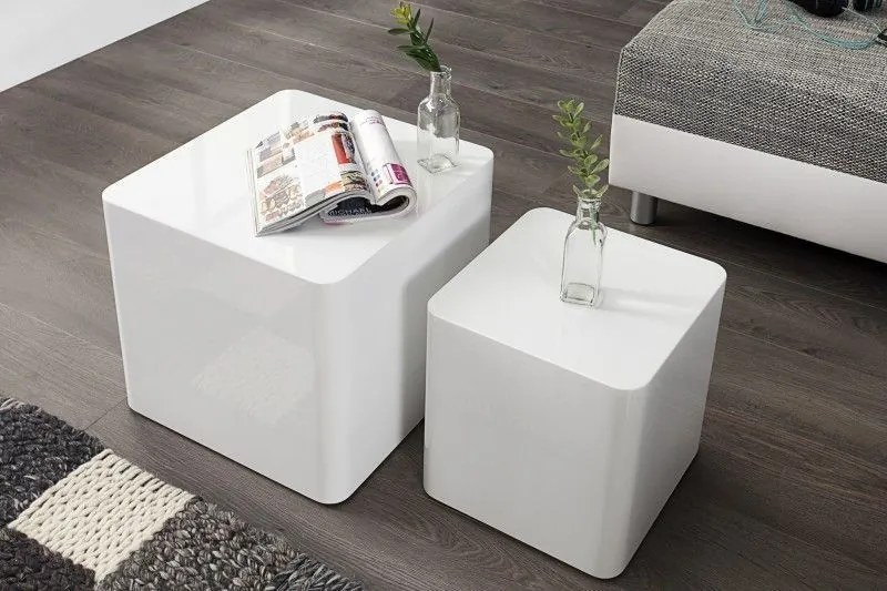 Deflee odkládací stolek MONOBLOC 2SET WHITE OS35894  40 x 38 x 40 cm